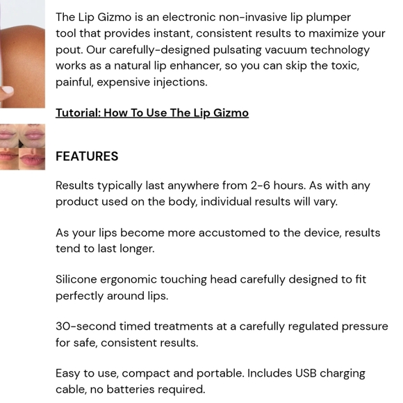 BEAMBO | Skincare | Beambo The Lip Gizmo Lip Plumping Device Nib | Poshmark